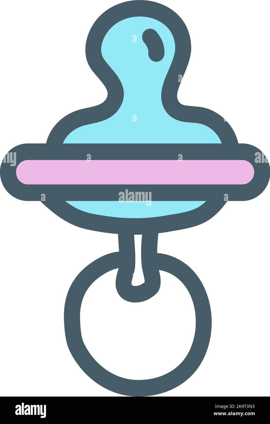 Baby pacifier, illustration, vector on a white background Stock Vector ...