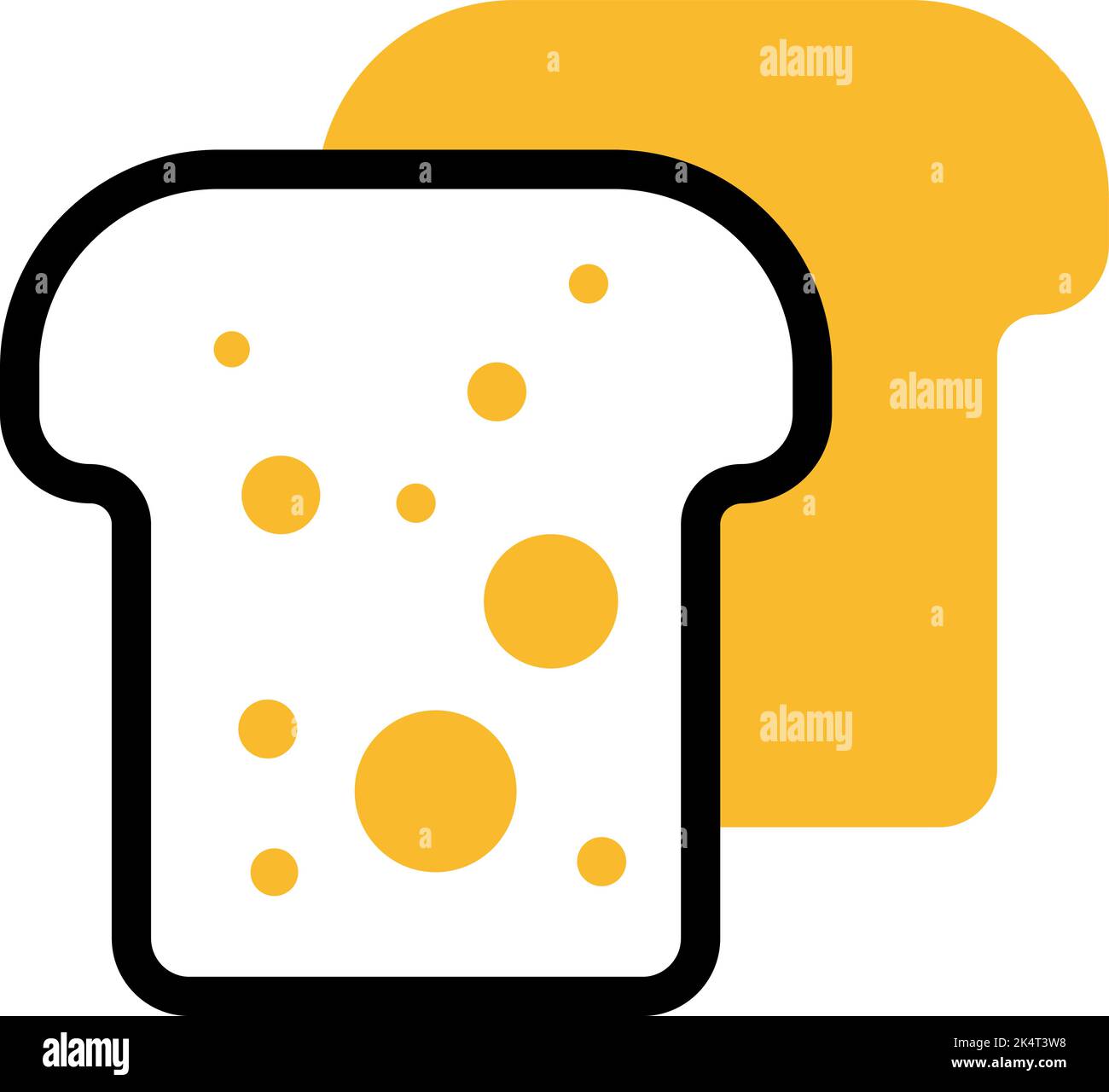 Bakery toast, illustration, vector on a white background Stock Vector ...