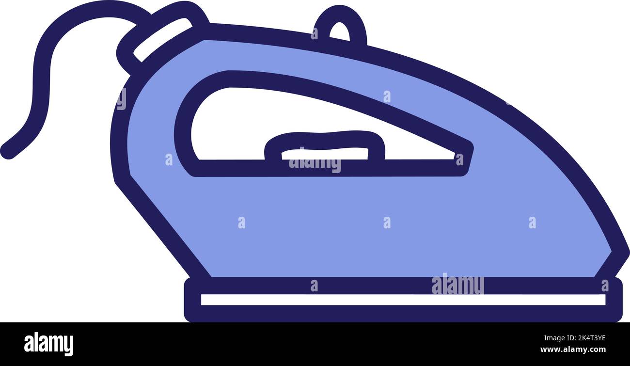 Clothing iron, illustration, vector on a white background Stock Vector ...