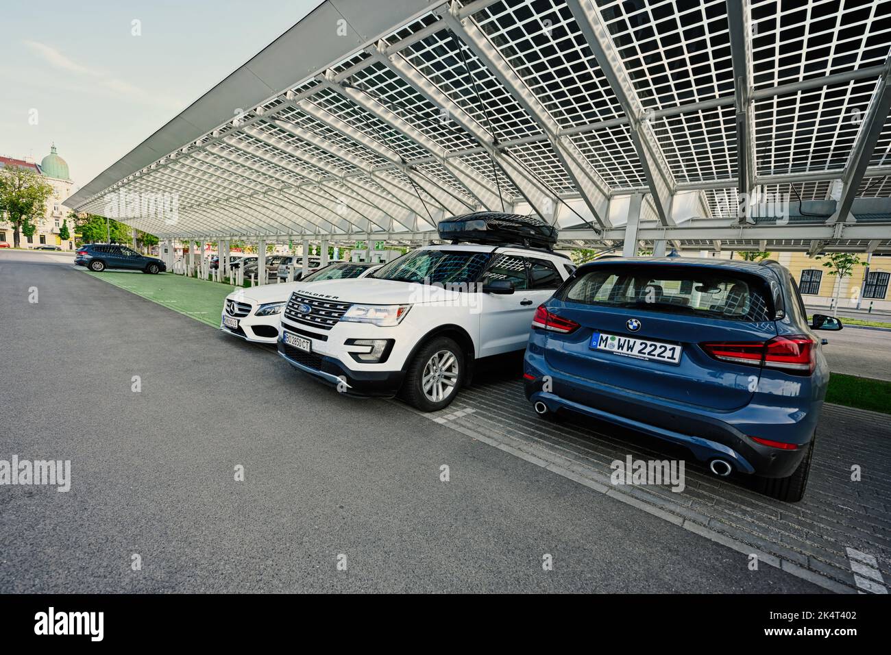 Vienna, Austria - May 17, 2022: Ford Explorer at car parking near ...