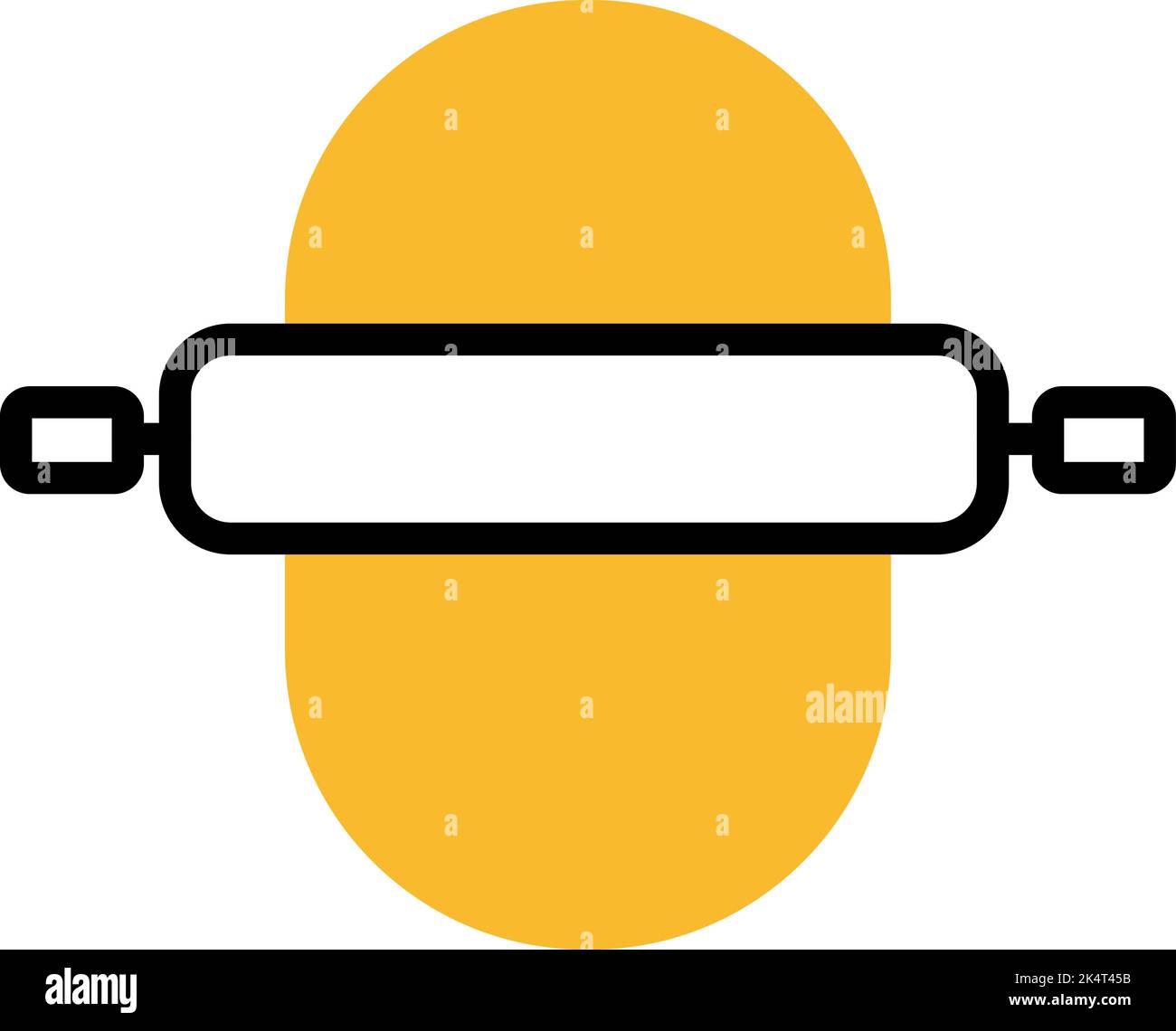 Bakery dough roller, illustration, vector on a white background Stock ...