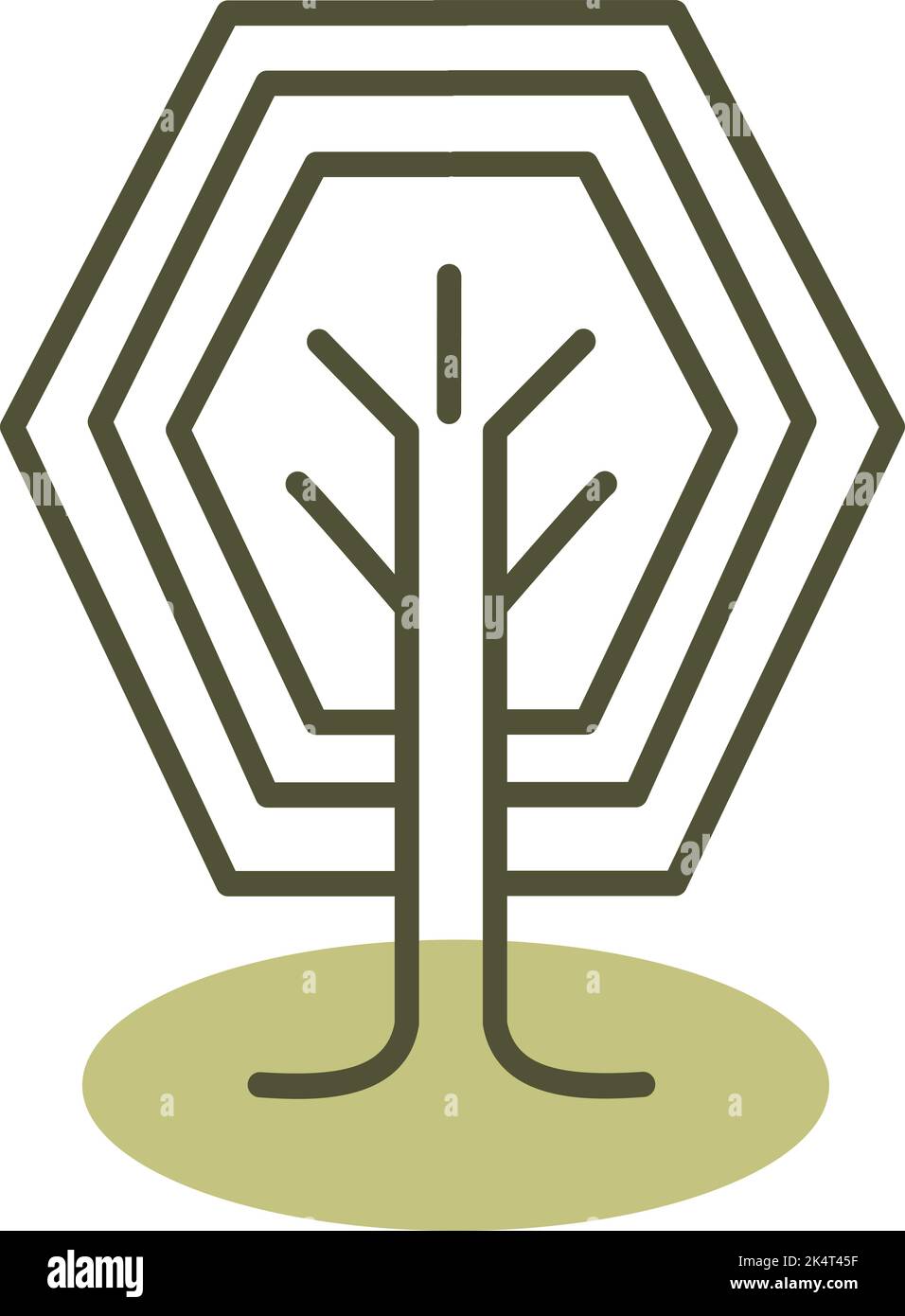 Forest tree, illustration, vector on a white background Stock Vector ...