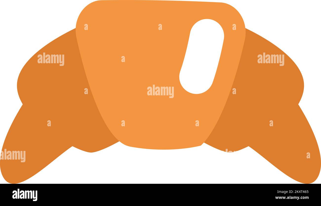 Sweet croissant, illustration, vector on a white background Stock ...