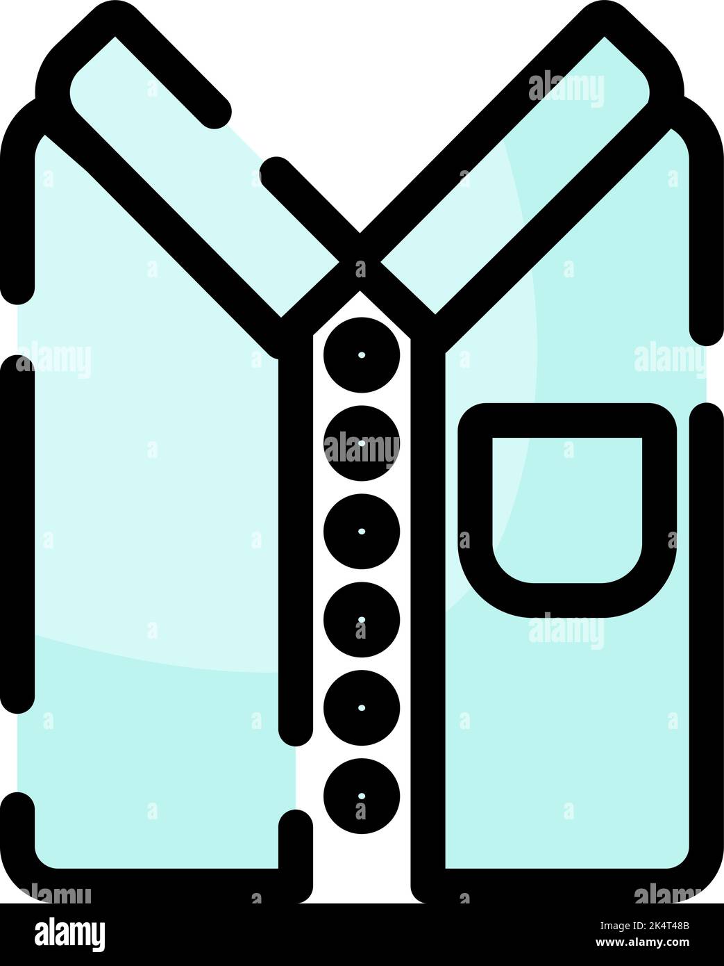 Blue shirt, illustration, vector on a white background Stock Vector ...