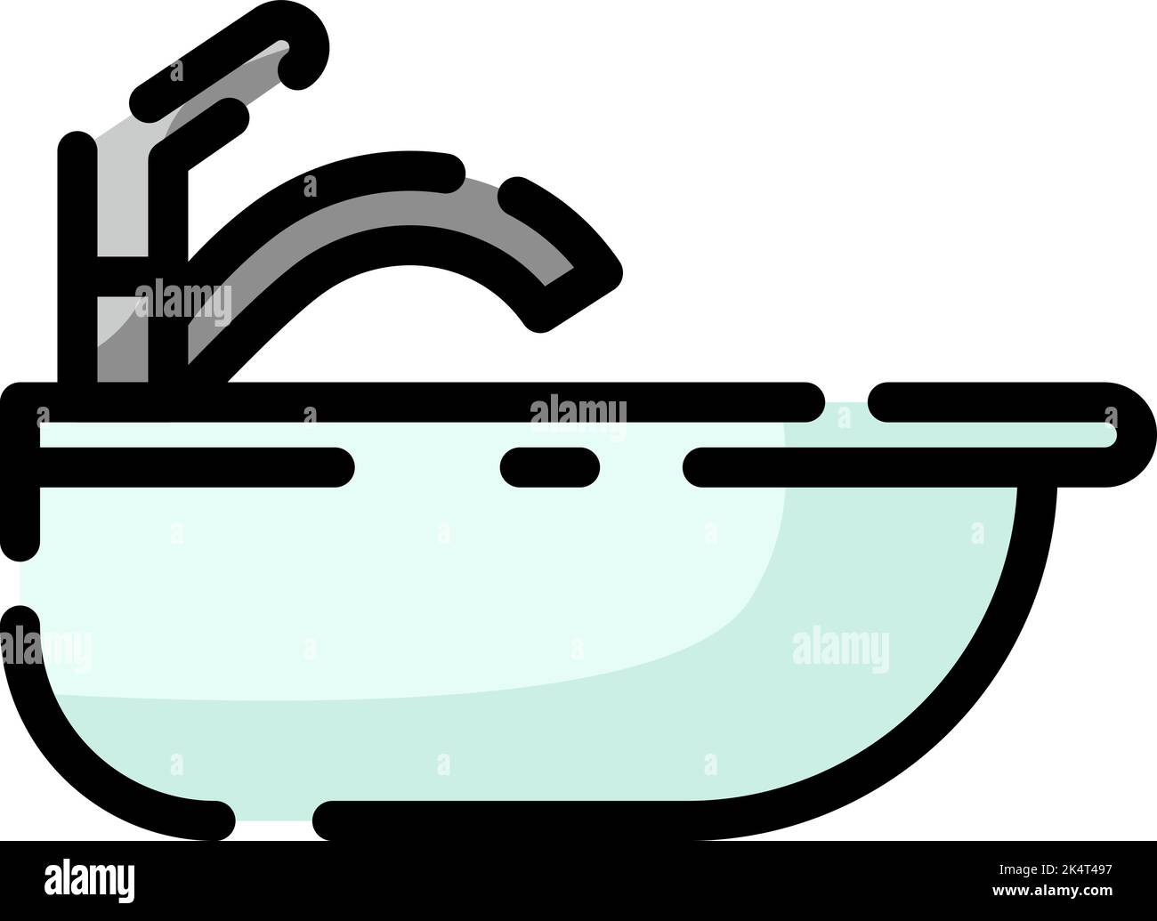 Bathroom sink, illustration, vector on a white background Stock Vector ...