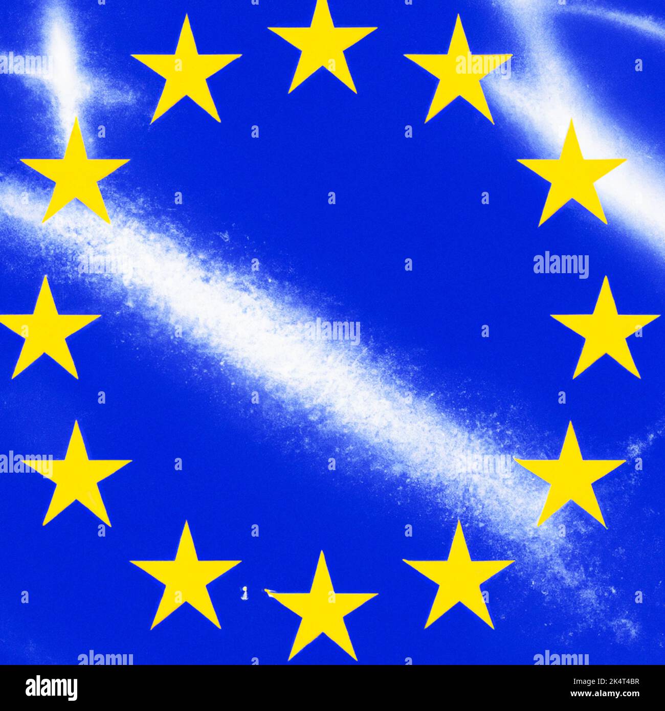 France, Paris on 26/09/2022. Digital illustration of a European Union ...