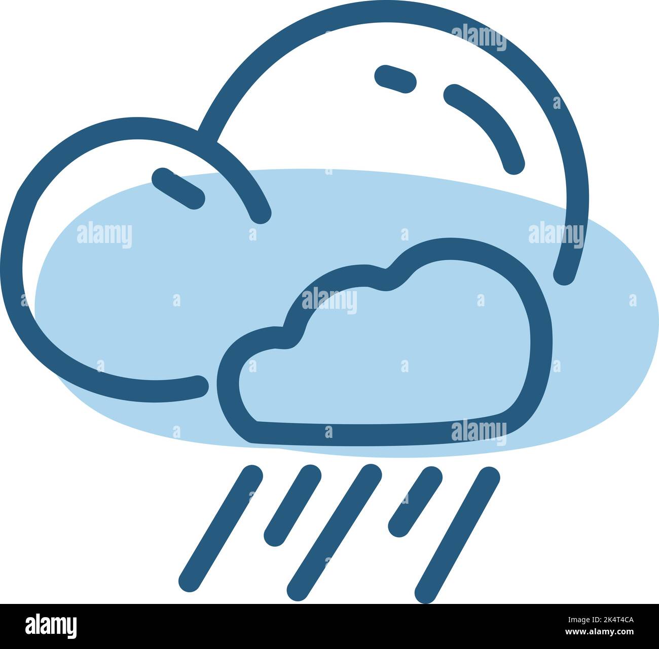 Clouds with rain, illustration, vector on a white background Stock ...