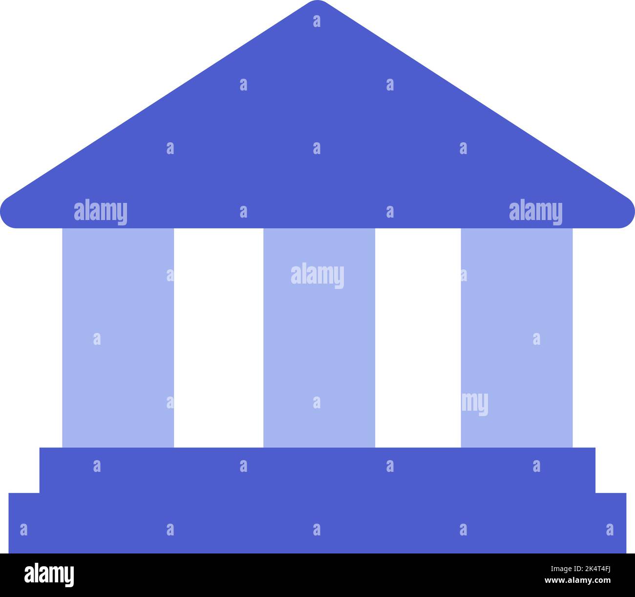 Bank building, illustration, vector on a white background Stock Vector ...