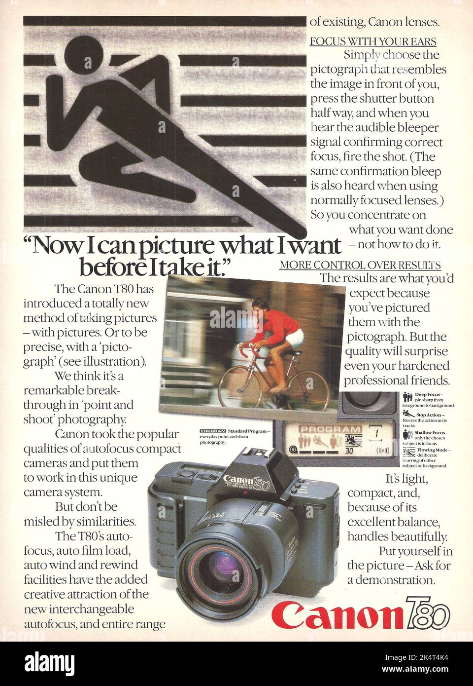 Canon cameras advertisement Canon T80 Canon magazine advert vintage ...