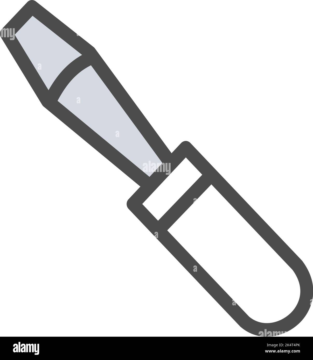 Construction screwdriver, illustration, vector on a white background ...