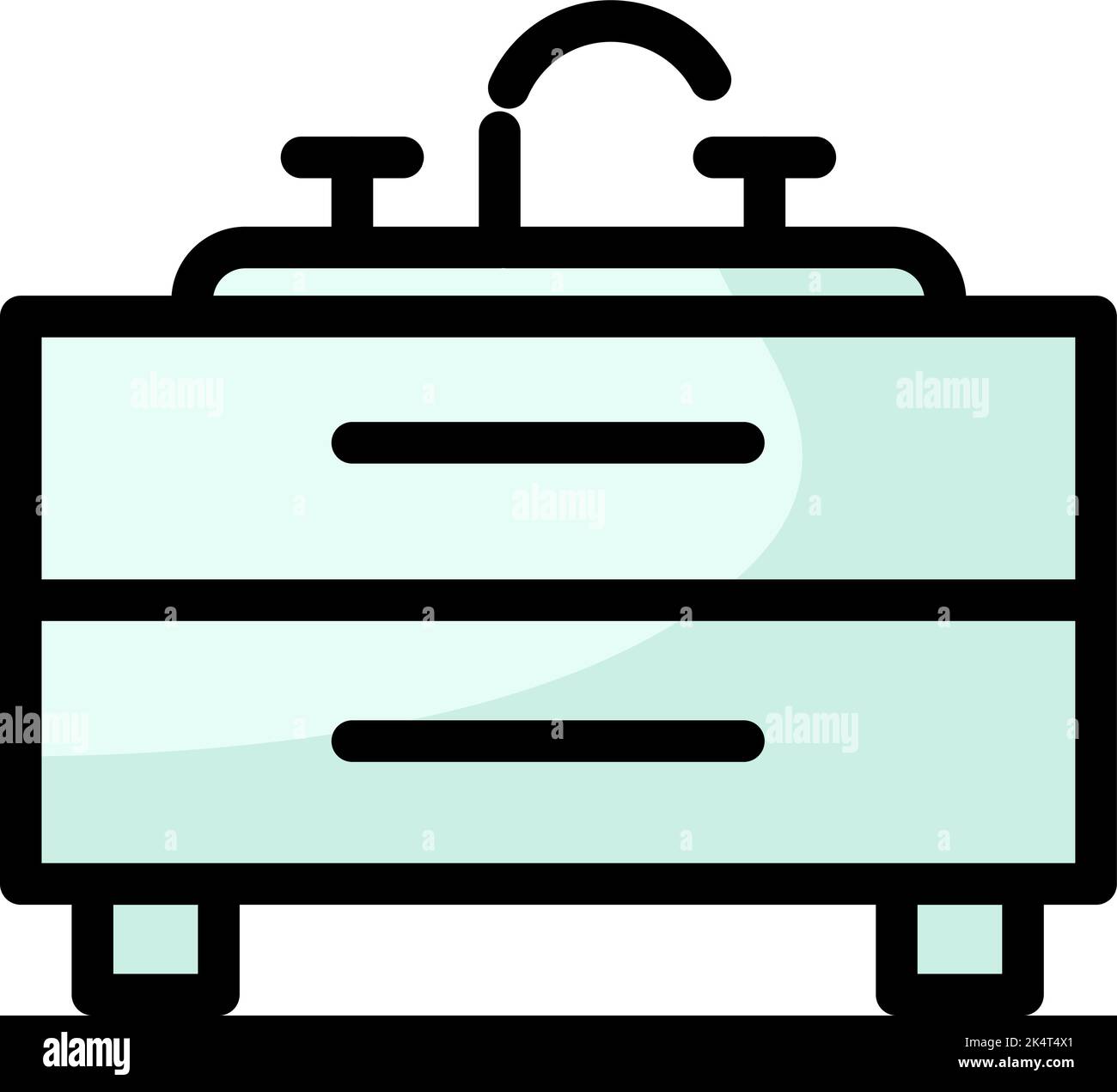 White ceramic sink on Stock Vector Images - Alamy