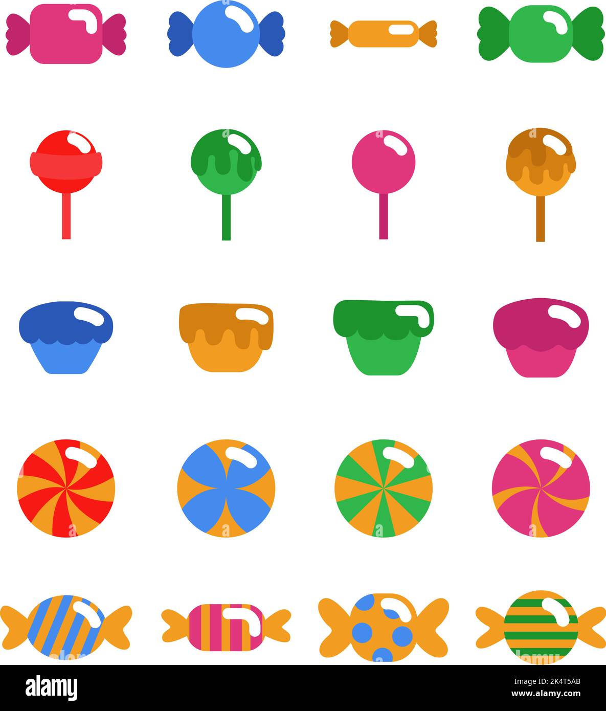 Colorful candy sweets on Stock Vector Images - Alamy