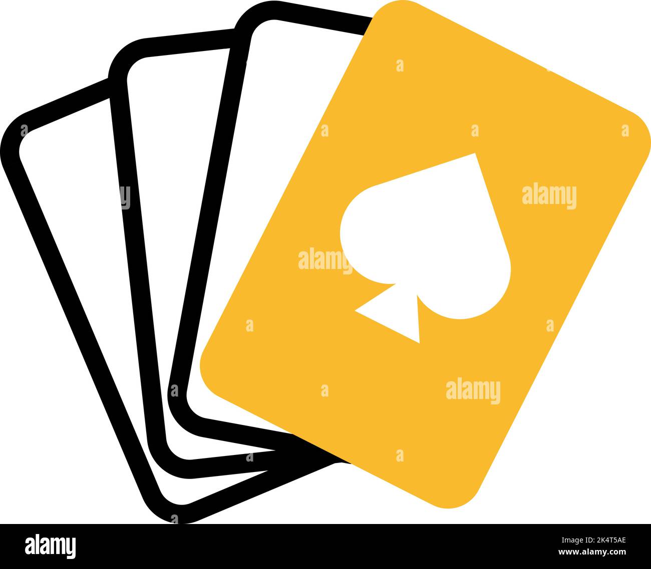 Casino cards, illustration, vector on a white background Stock Vector ...