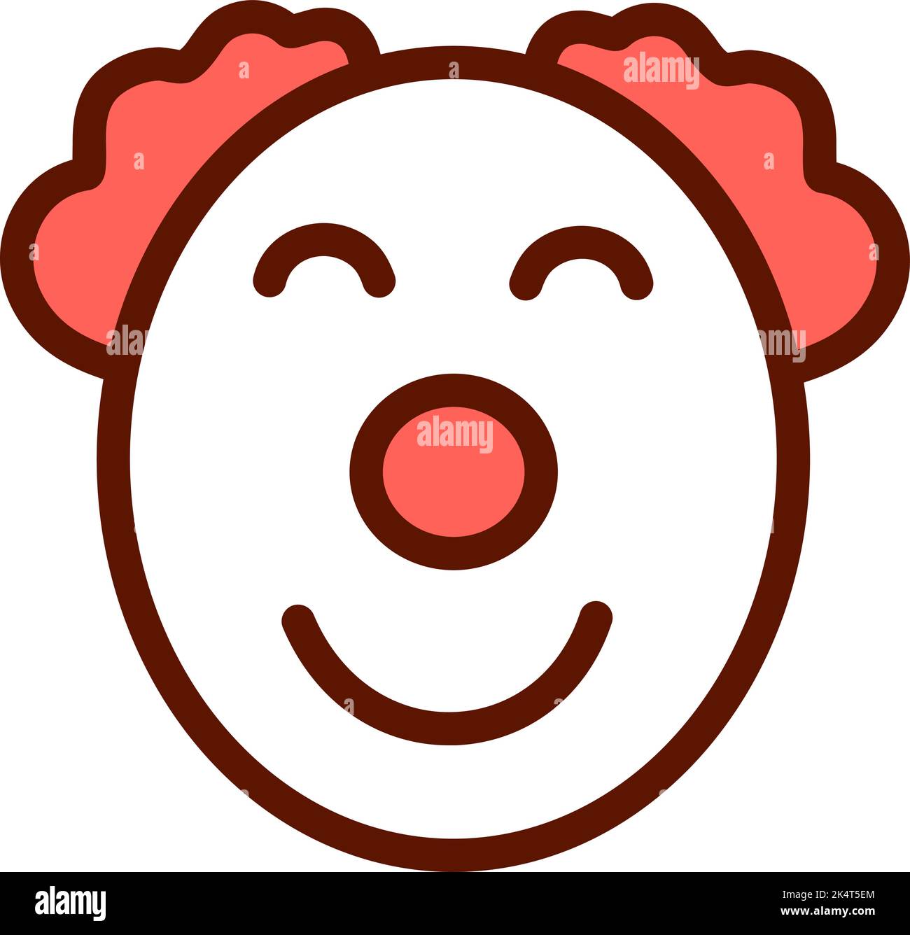 Carnival clown, illustration, vector on a white background Stock Vector ...