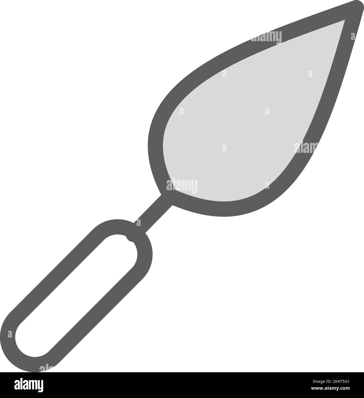 Kitchen cake spoon, illustration, vector on a white background Stock ...