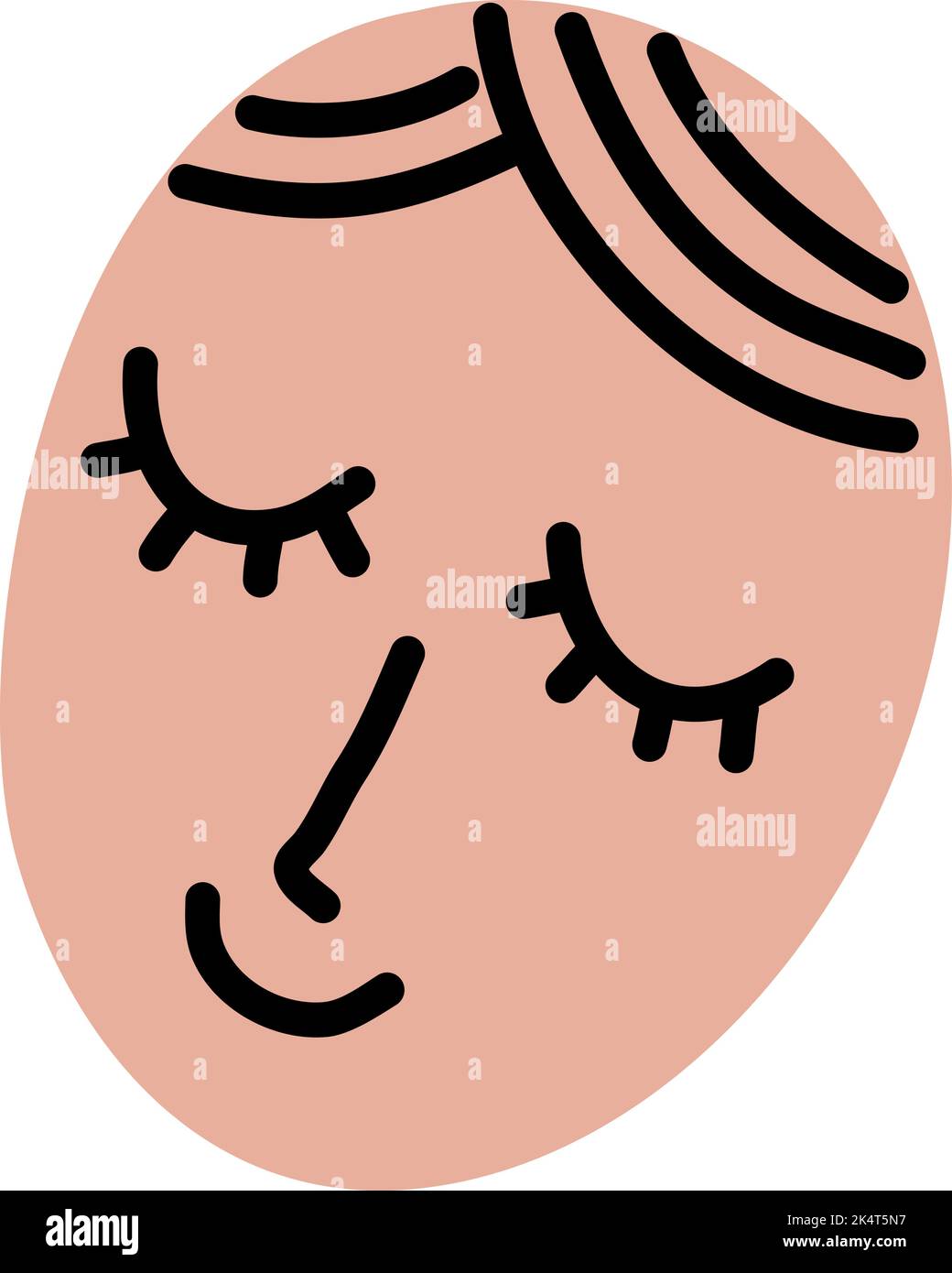 Satisfied girl, illustration, vector on a white background Stock Vector ...