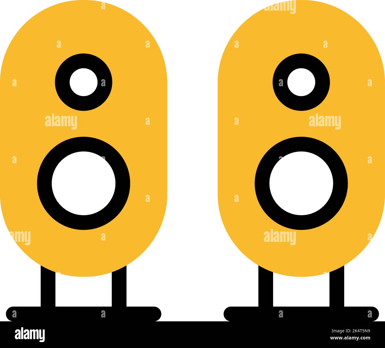 Broadcast speakers, illustration, vector on a white background Stock ...