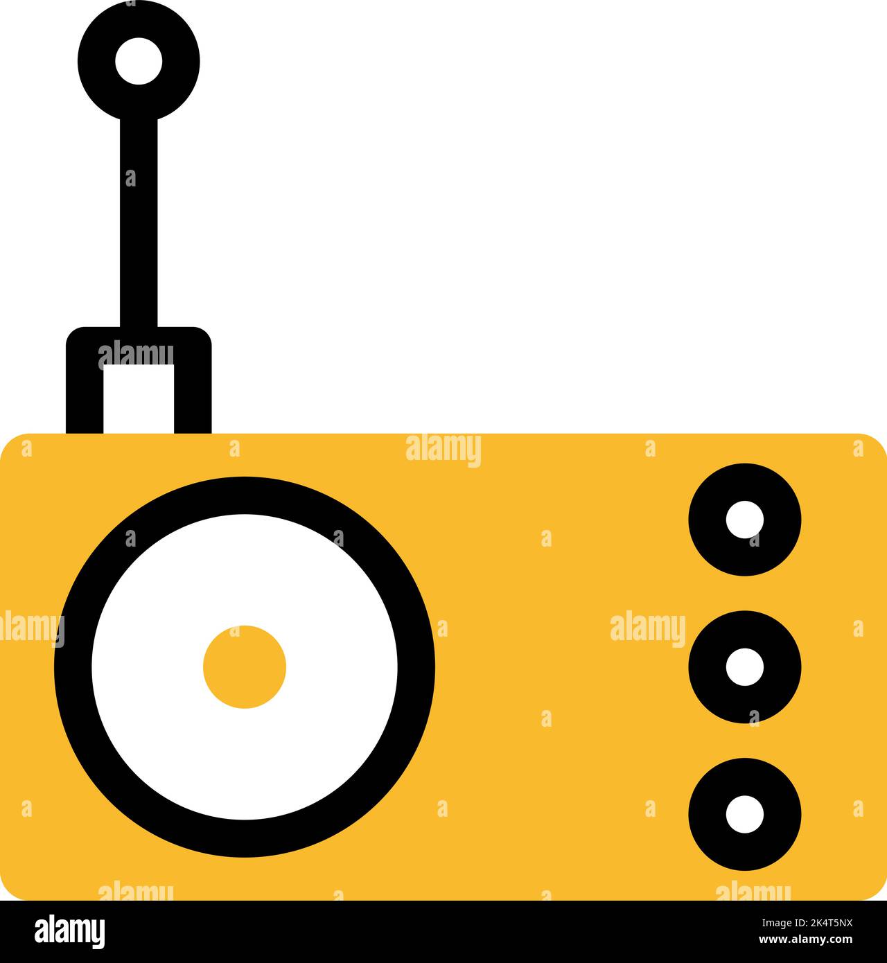 Broadcast radio connection, illustration, vector on a white background ...