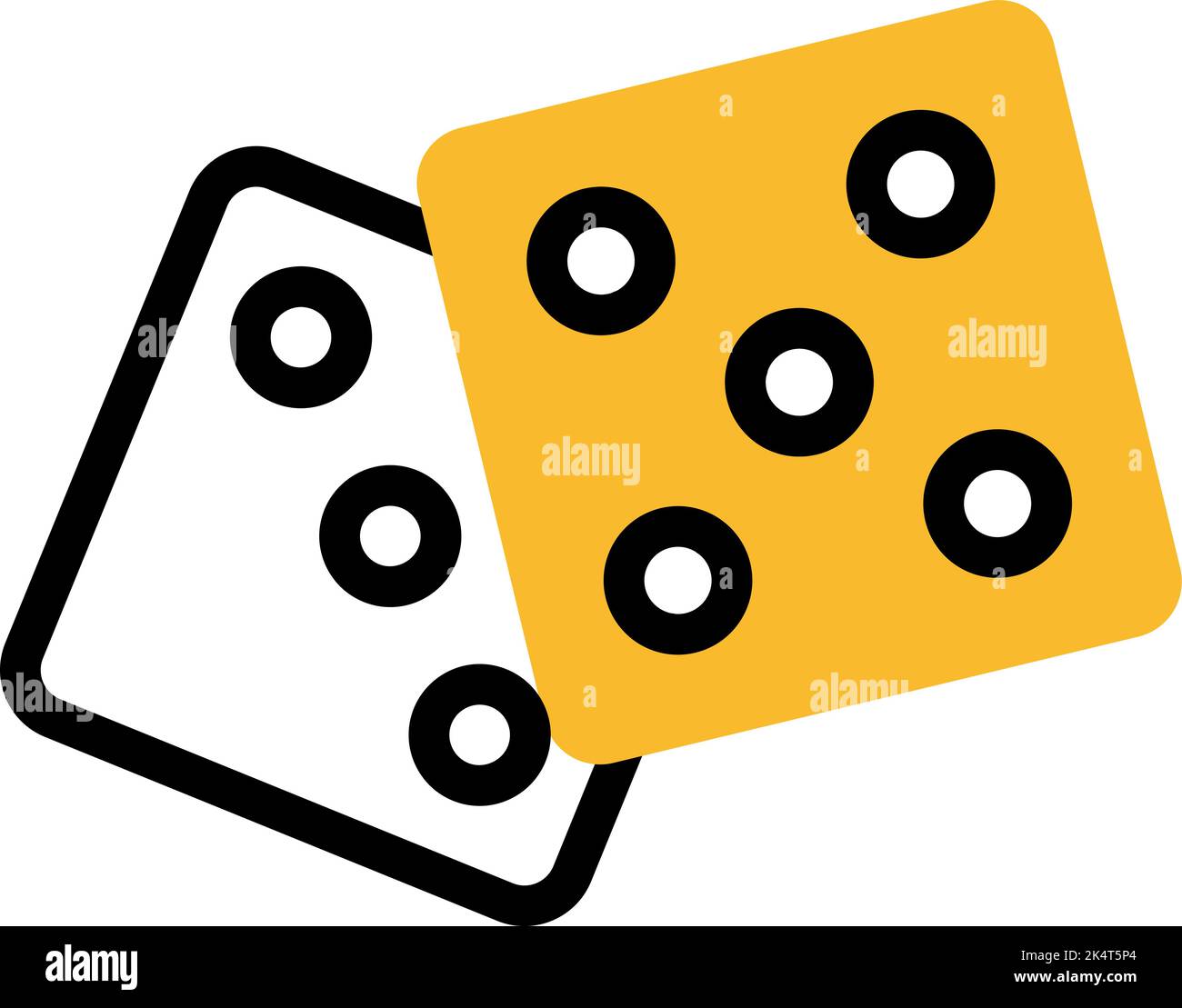 Casino cubes, illustration, vector on a white background Stock Vector ...