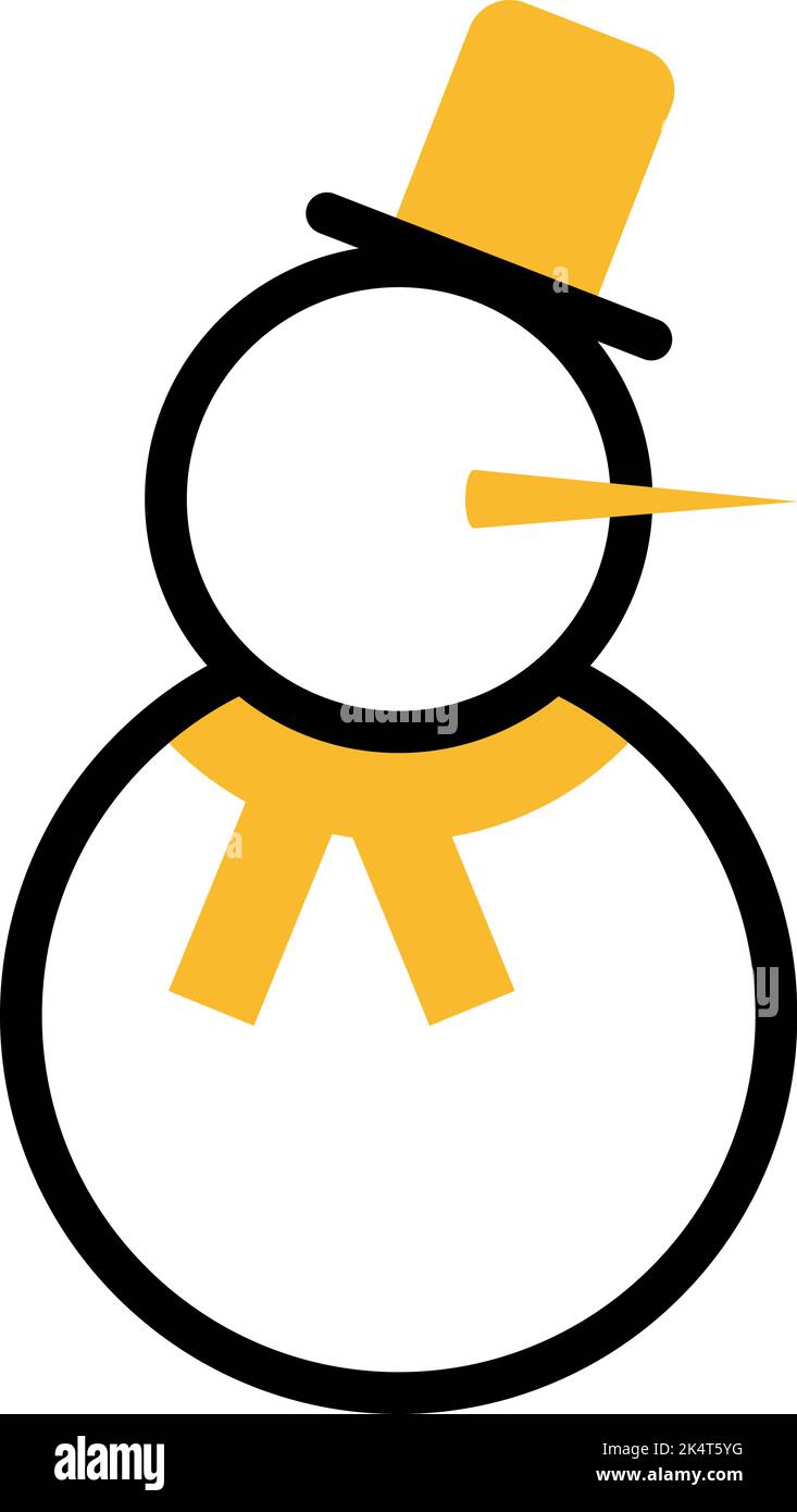 Christmas snowman, illustration, vector on a white background Stock ...