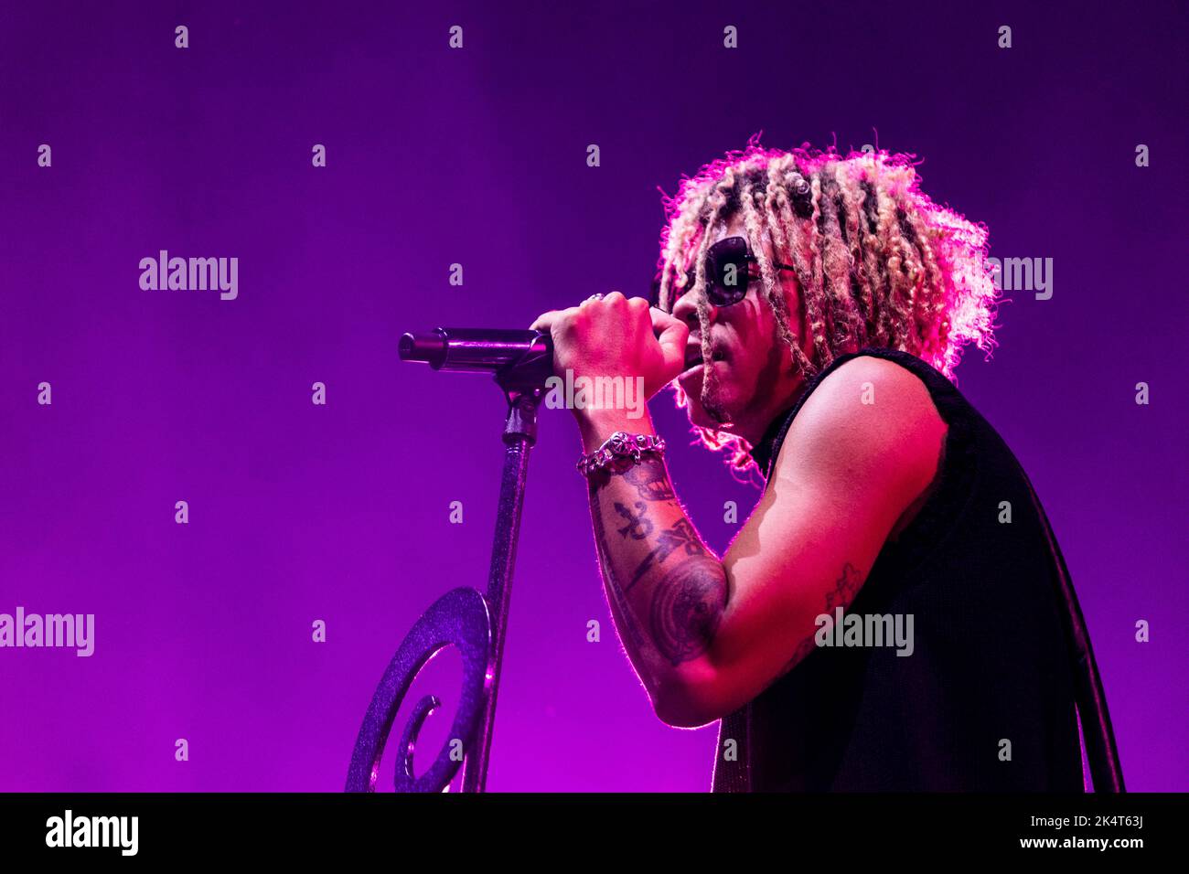 Milan Italy September 27, 2022 Iann Dior live at Mediolanum Forum ...