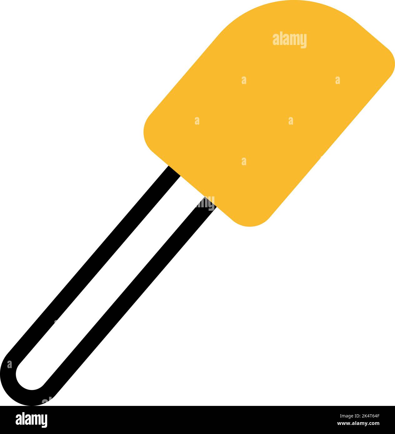 Bakery silicone spoon, illustration, vector on a white background Stock ...