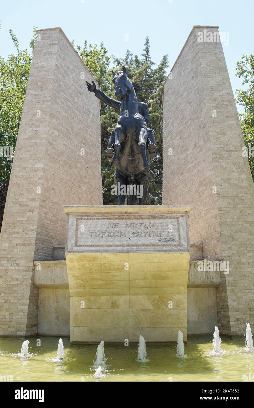 Mustafa Kemal Ataturk Statue in Denizli City, Turkiye Stock Photo - Alamy