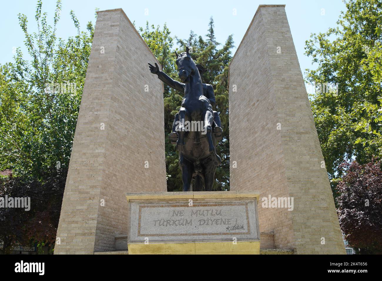 Mustafa Kemal Ataturk Statue in Denizli City, Turkiye Stock Photo - Alamy