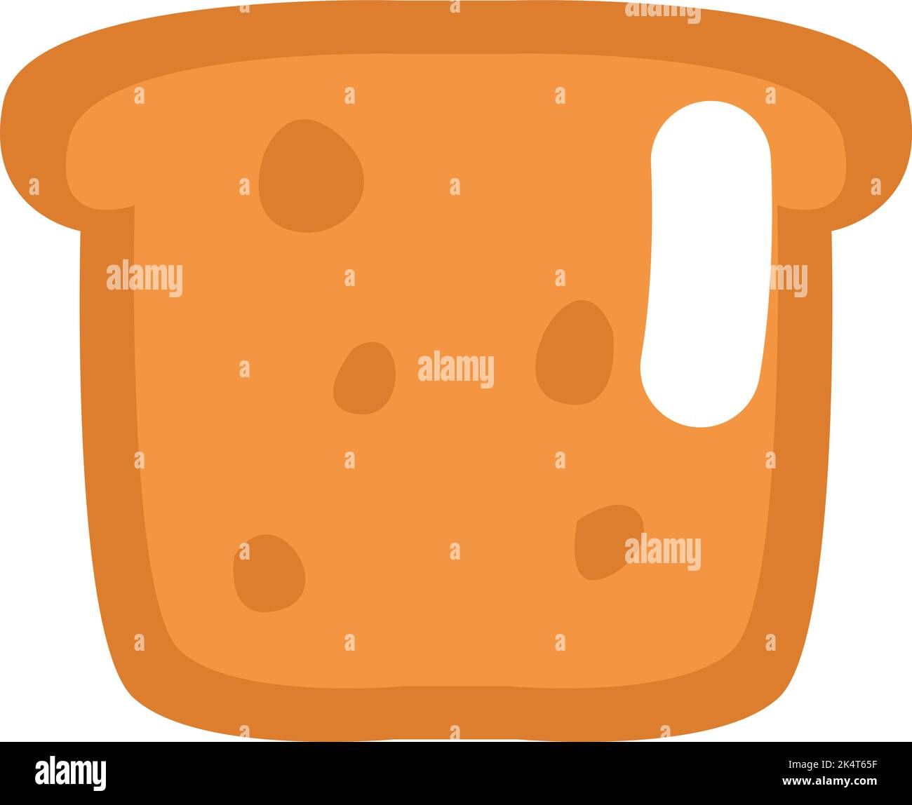 Bakery toast, illustration, vector on a white background Stock Vector ...