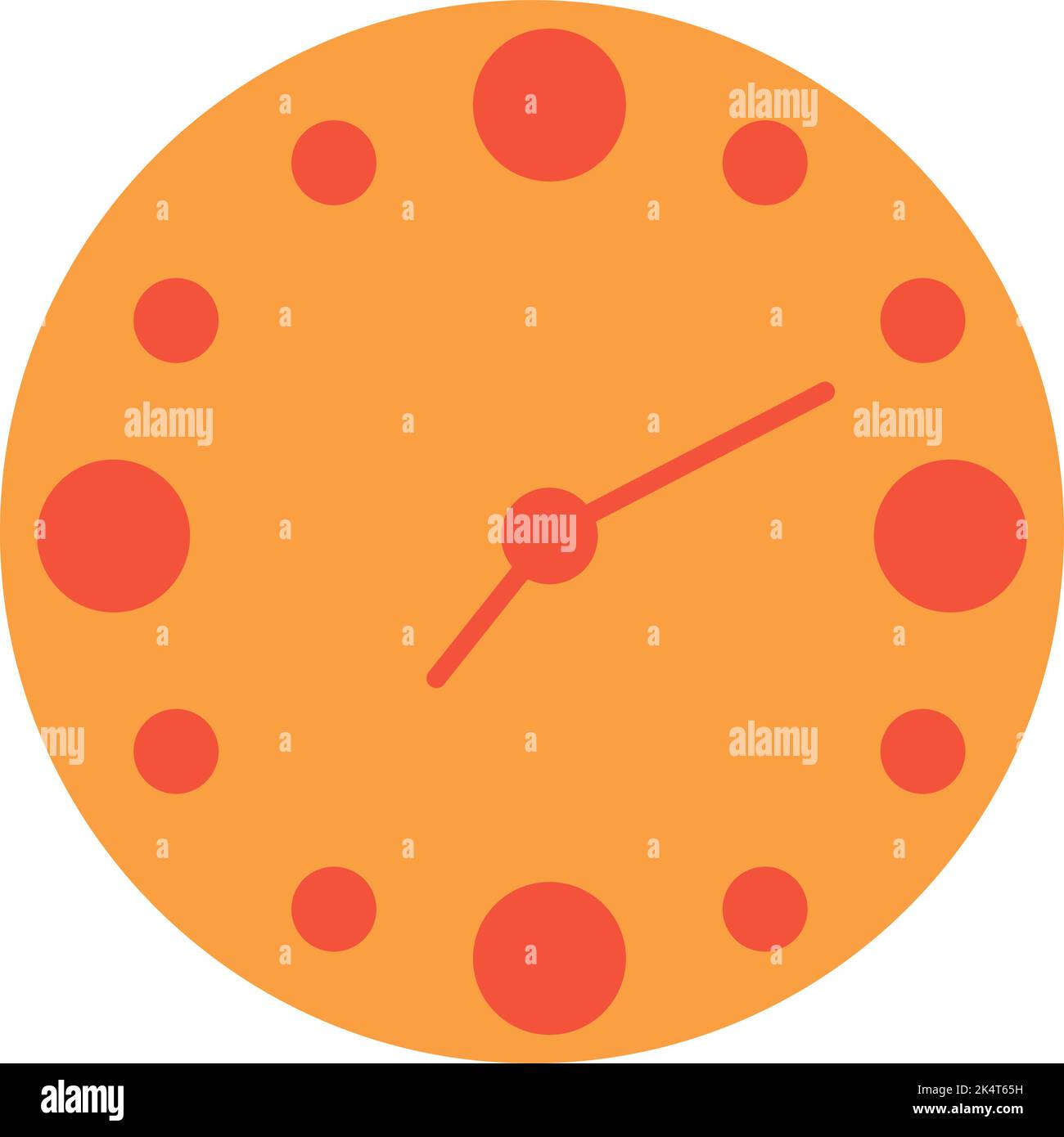 Simple wall clock, illustration, vector on a white background Stock ...