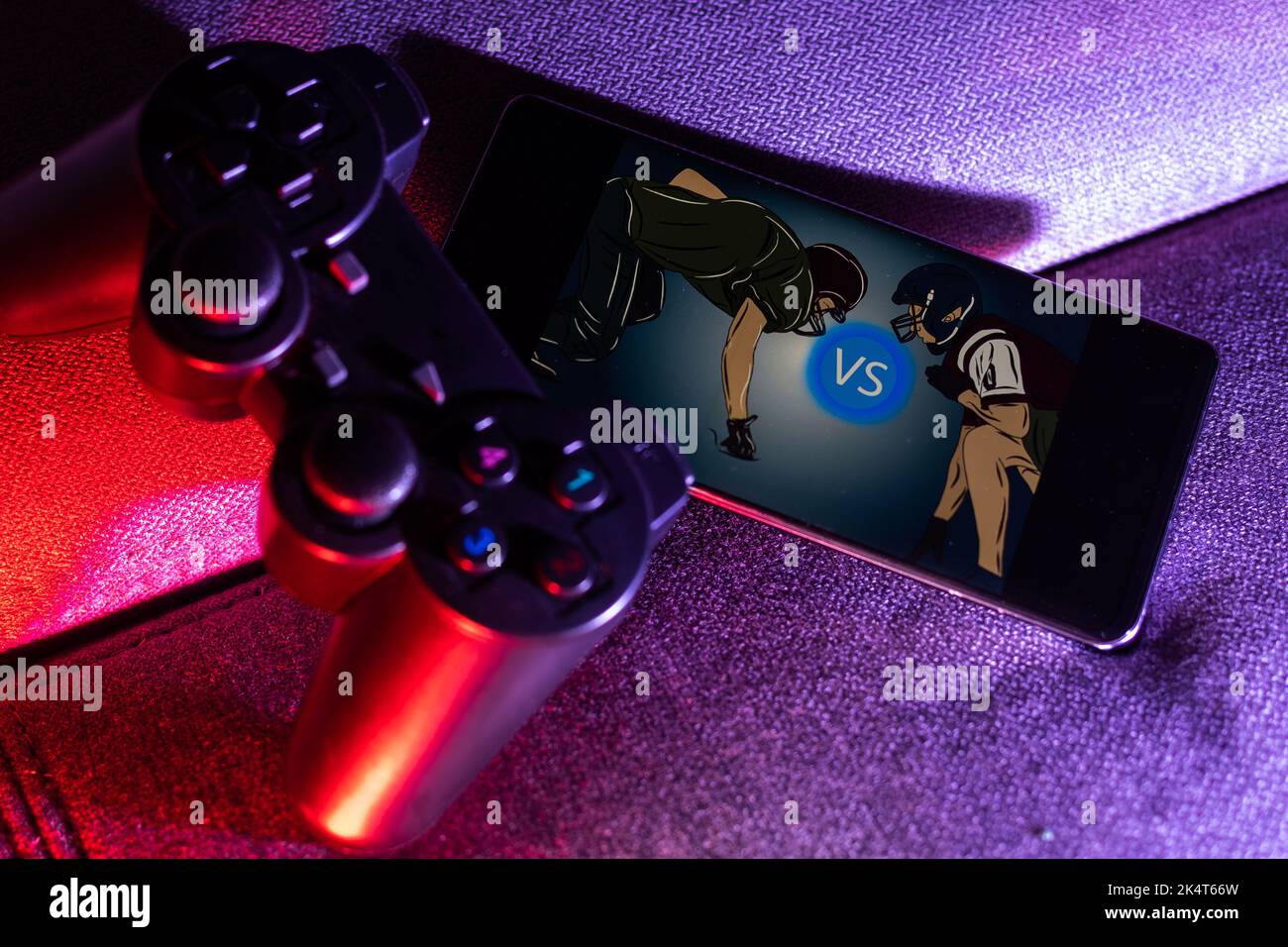 Smartphone and two game joysticks. Minimalism. Cybersport concept ...