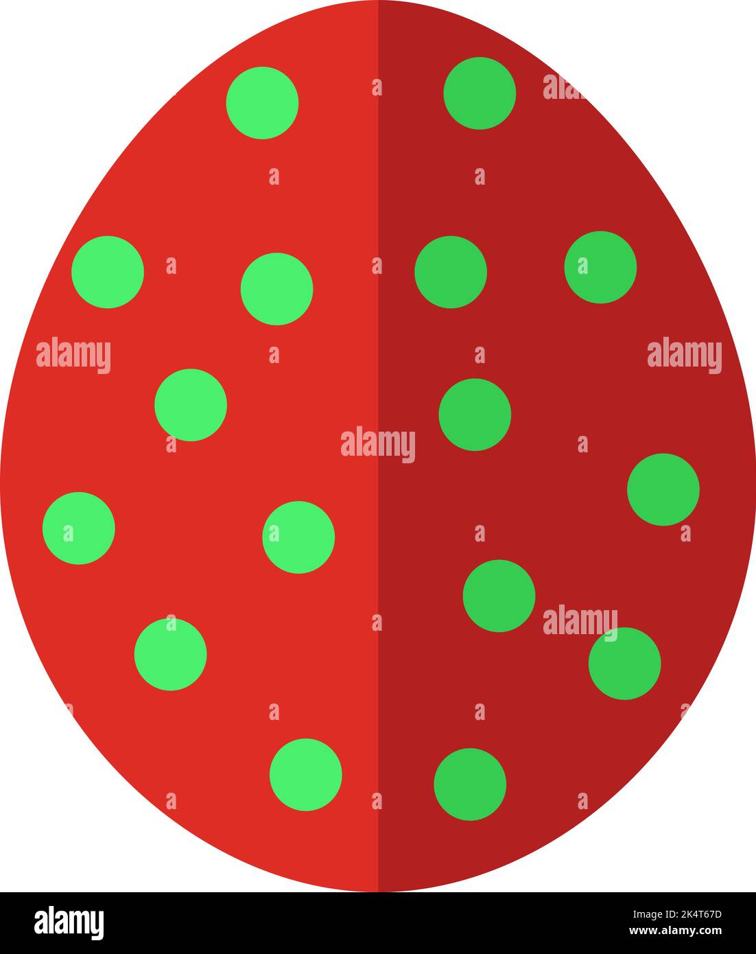 Red lucky easter egg, illustration, vector on a white background Stock ...