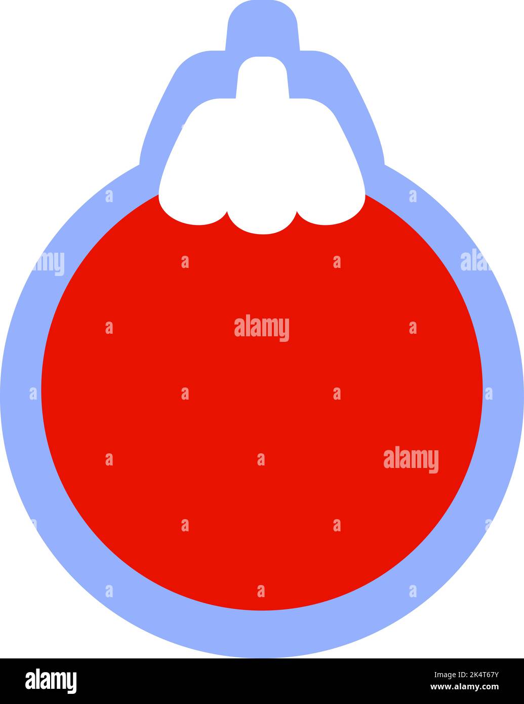 Red chrismas tree decoration, illustration, vector on a white ...