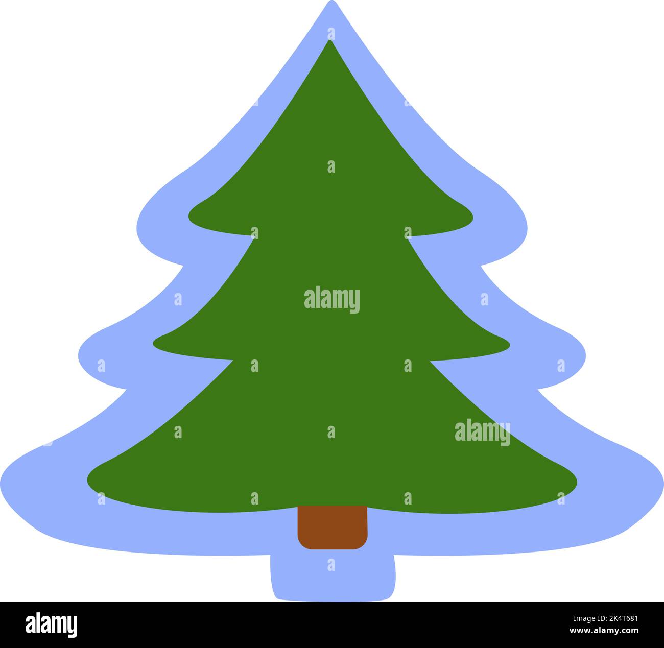 Christmas tree on background winter Stock Vector Images - Alamy
