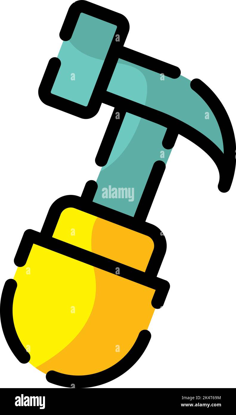 Construction hammer, illustration, vector on a white background Stock ...