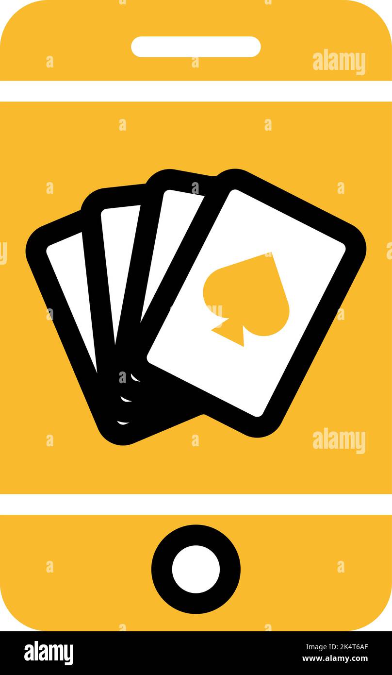 Gambling on phone Stock Vector Images - Alamy
