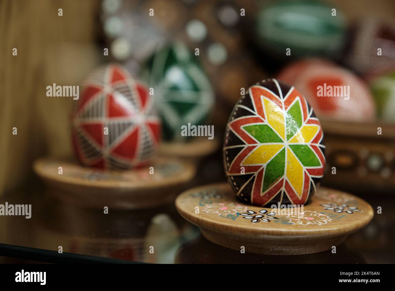 Beautiful Ukrainian Easter egg Pysanky. Egg decorating in Slavic ...