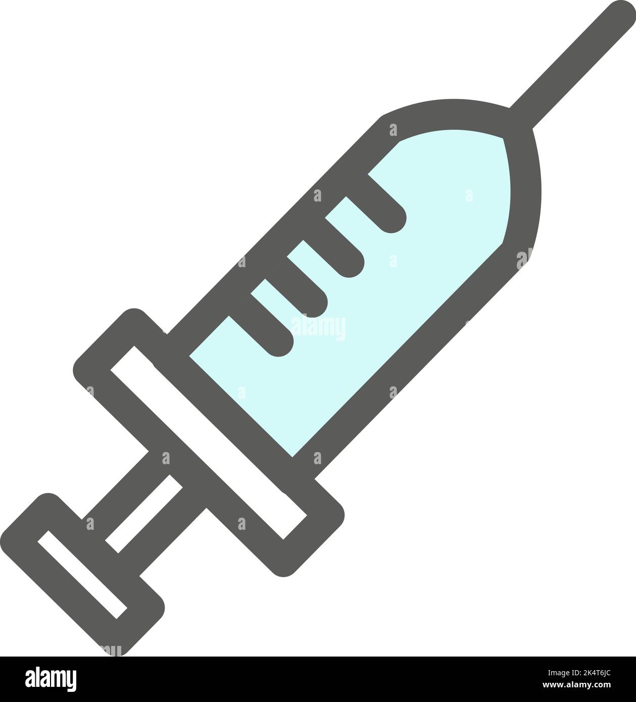 Chemical injection, illustration, vector on a white background Stock ...