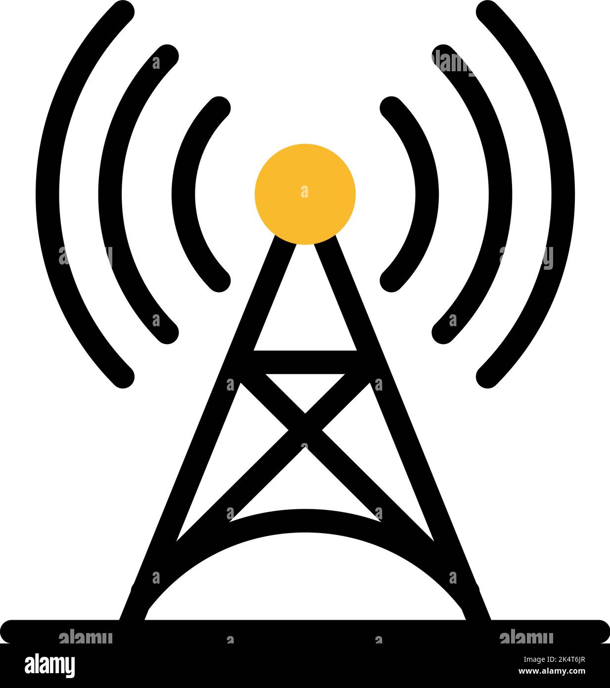 Broadcast antenna, illustration, vector on a white background Stock ...