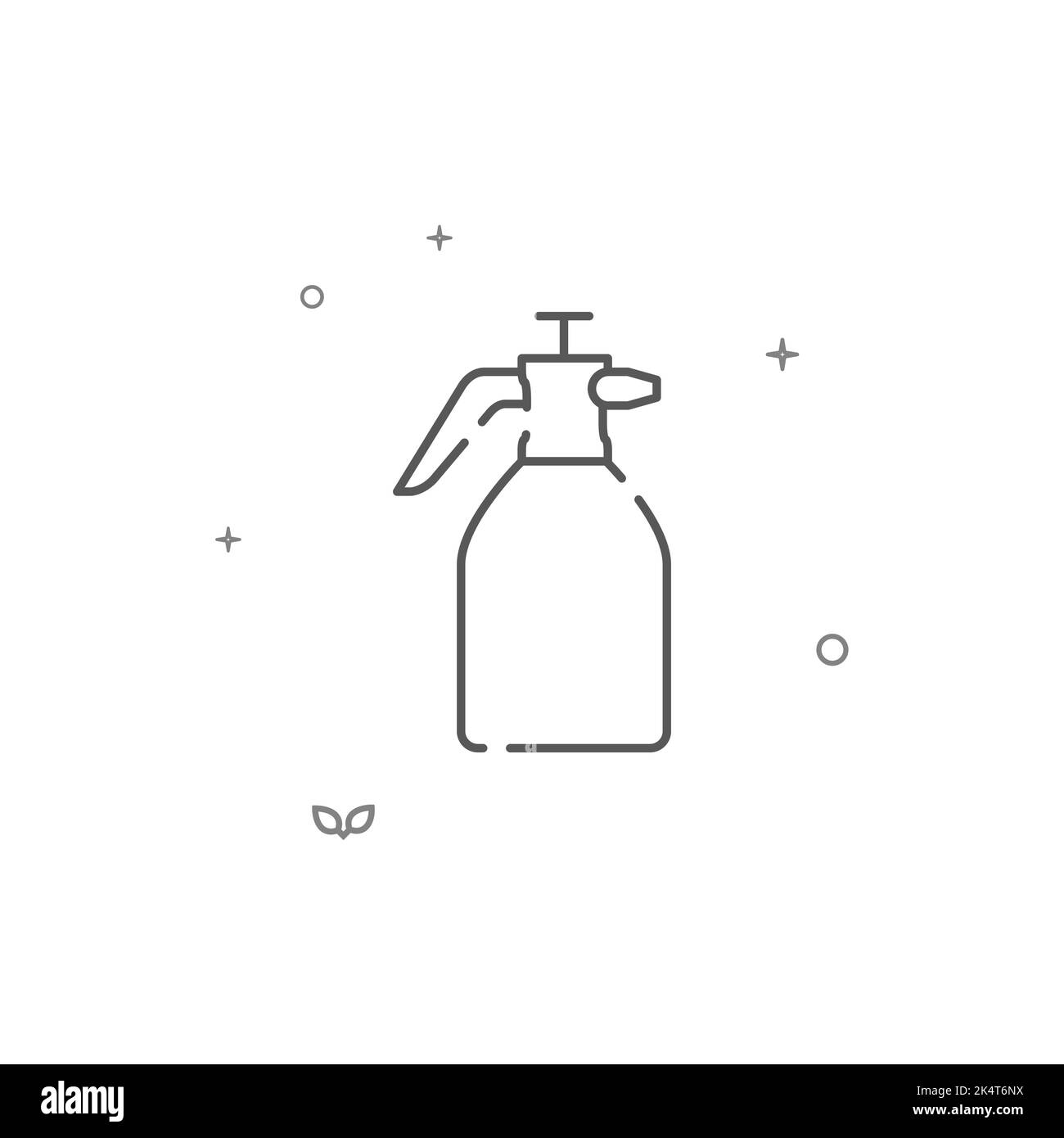 Garden sprayer, pulverizer simple vector line icon. Symbol, pictogram ...