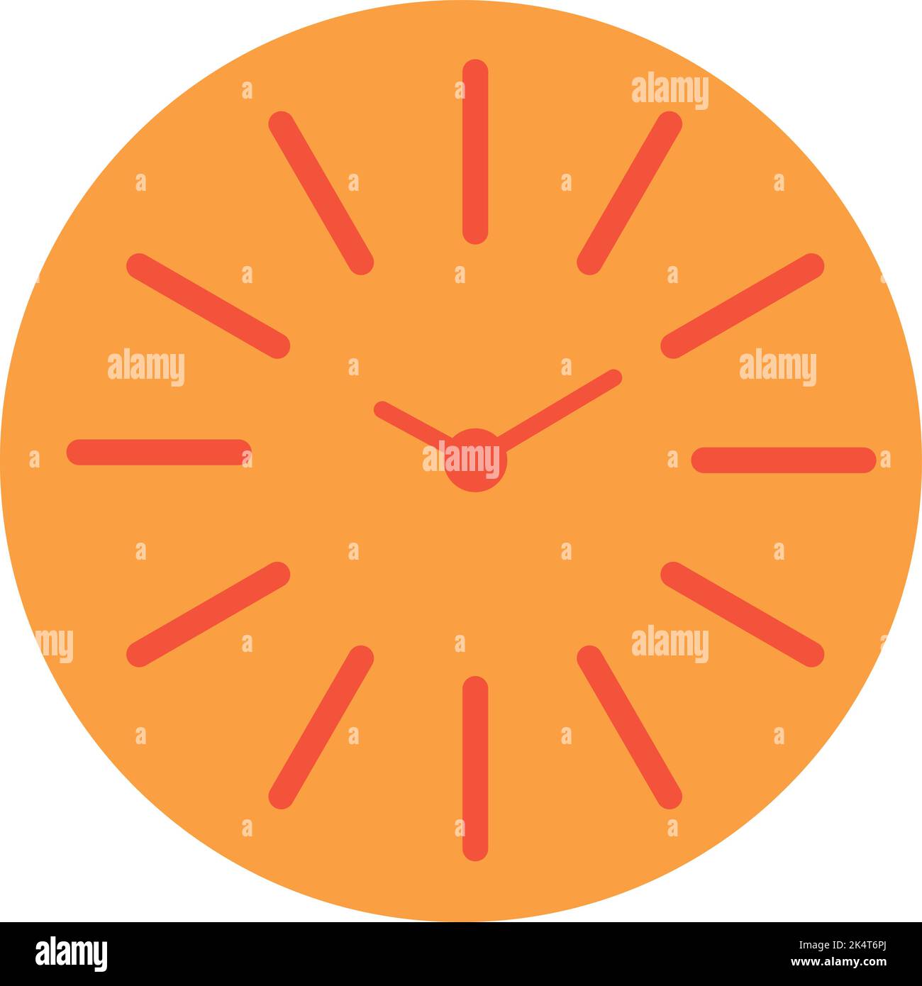 Strip wall clock, illustration, vector on a white background Stock ...