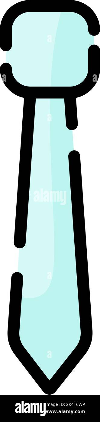 Blue tie, illustration, vector on a white background Stock Vector Image ...