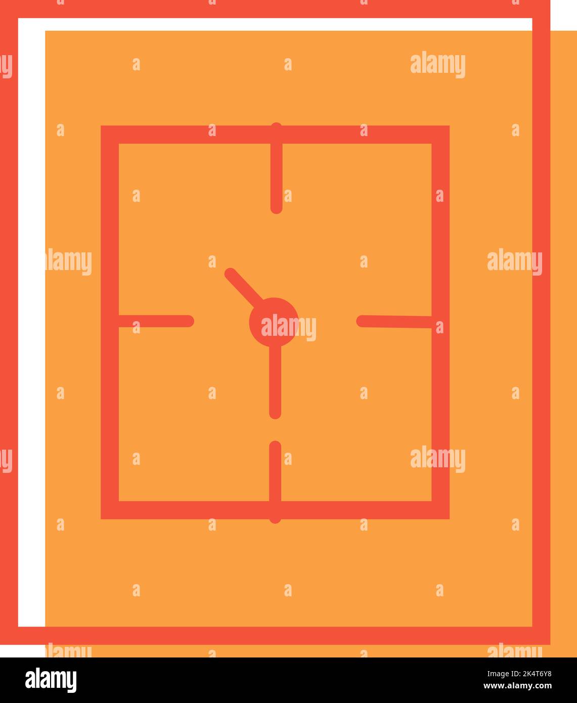 Modern wall clock, illustration, vector on a white background Stock ...