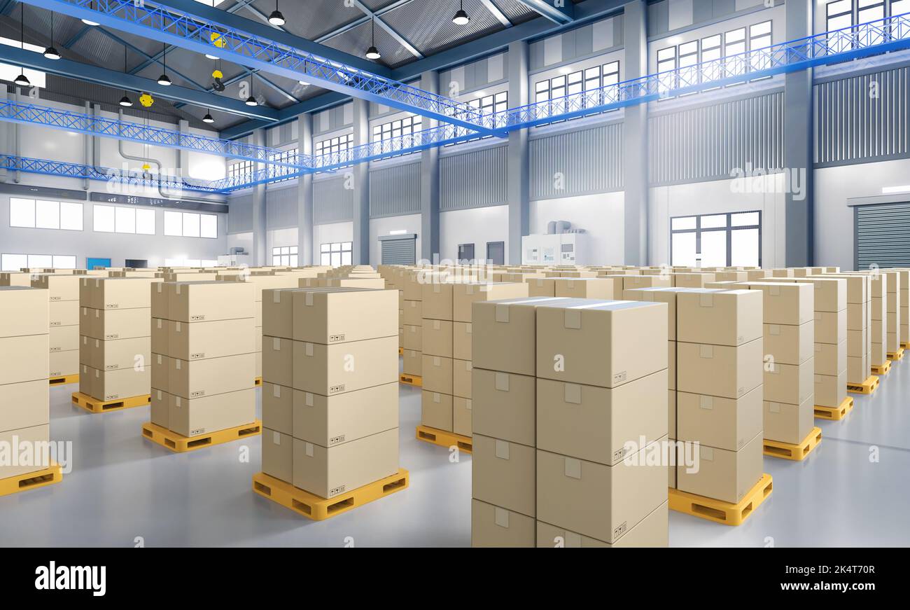 Stack boxes on pallet pallet hi-res stock photography and images - Alamy