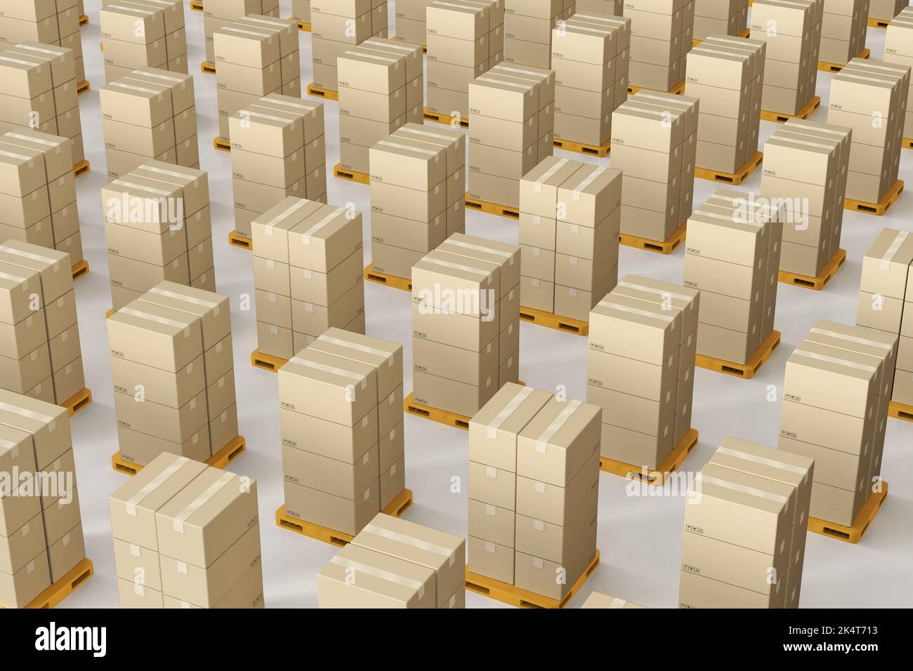 Stack boxes on pallet pallet hi-res stock photography and images - Alamy
