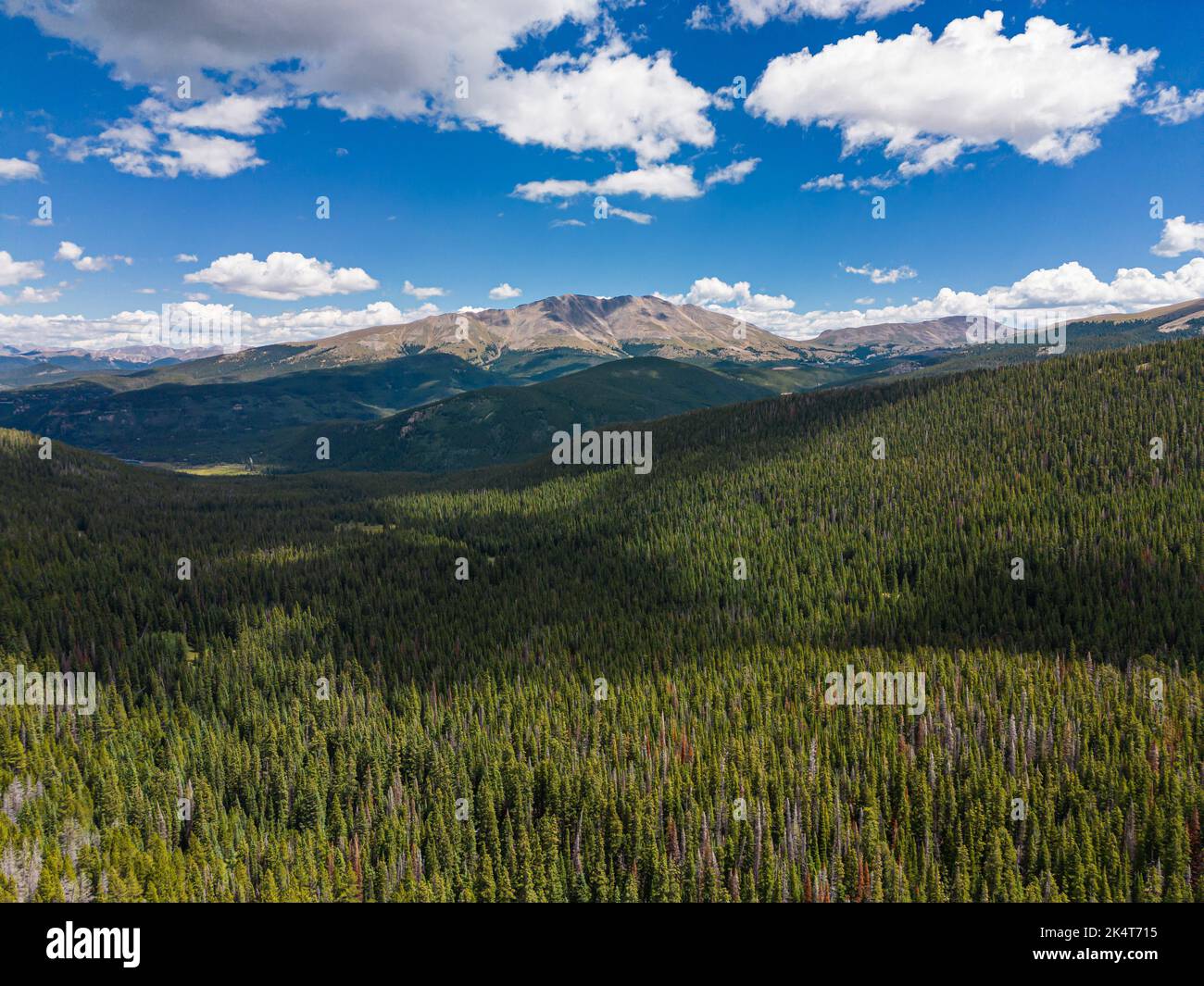 Aerial View Of Forest Near Upper Mohawk Lake In Colorado Stock Photo ...