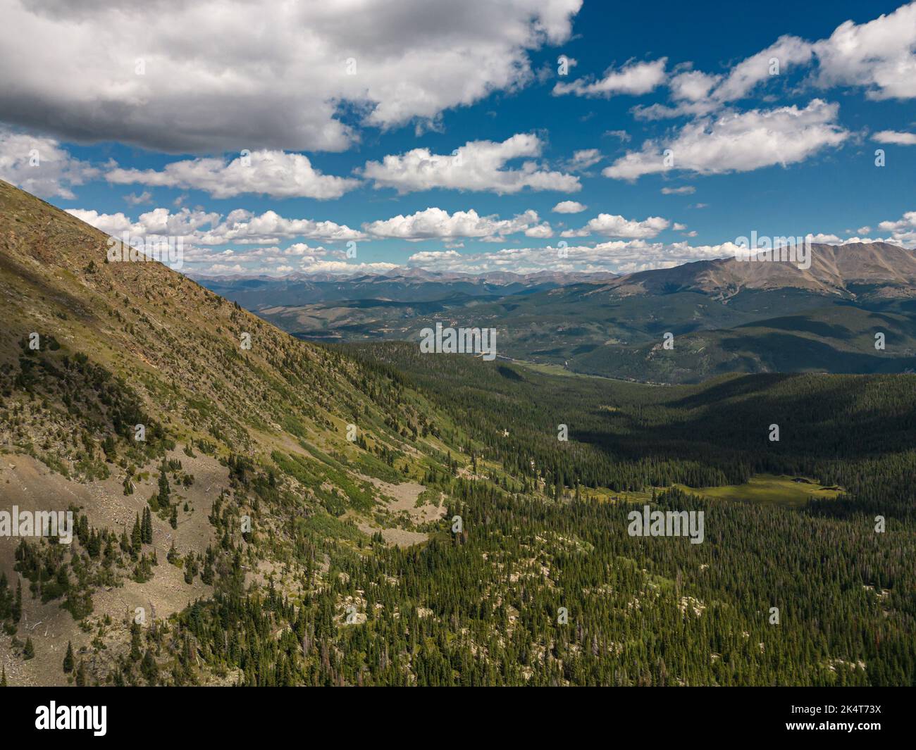 Aerial View Of Forest Near Upper Mohawk Lake In Colorado Stock Photo ...