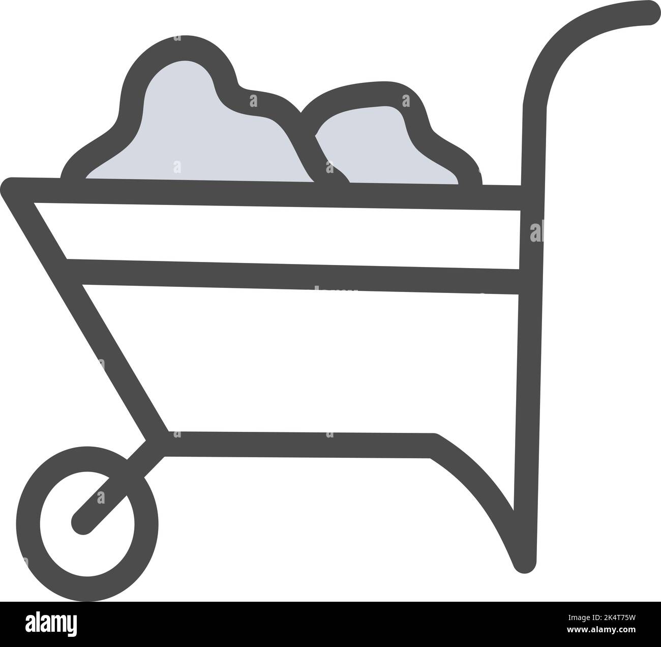 Construction cart, illustration, vector on a white background Stock ...