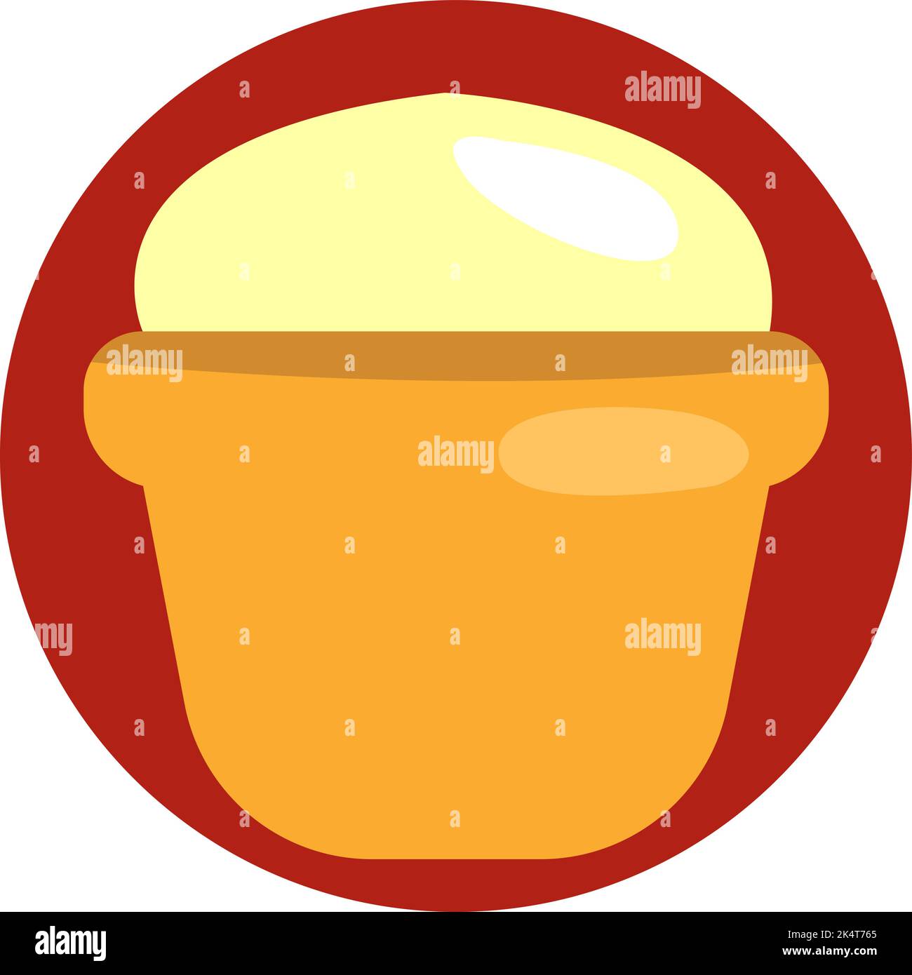 Lemon cupcake, illustration, vector on a white background Stock Vector ...