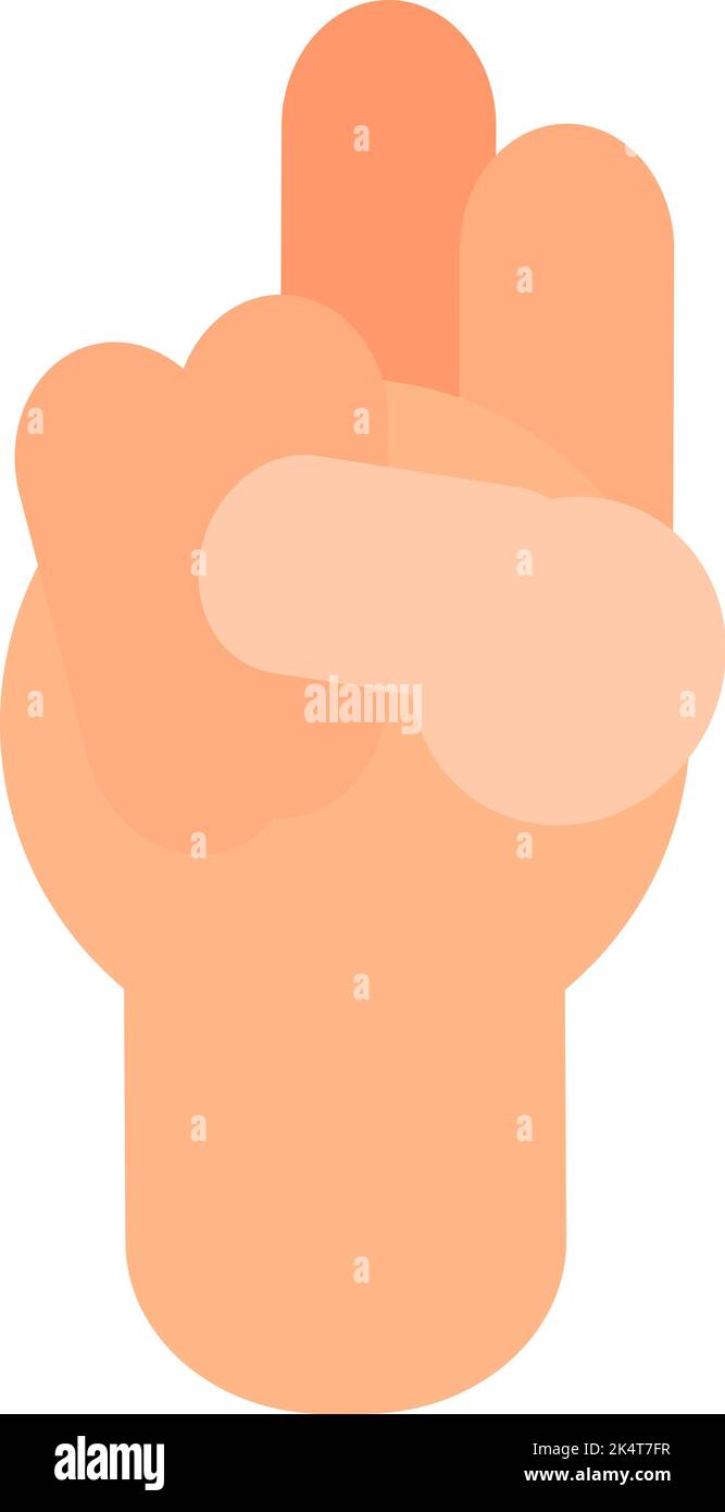 Two fingers, illustration, vector on a white background Stock Vector ...